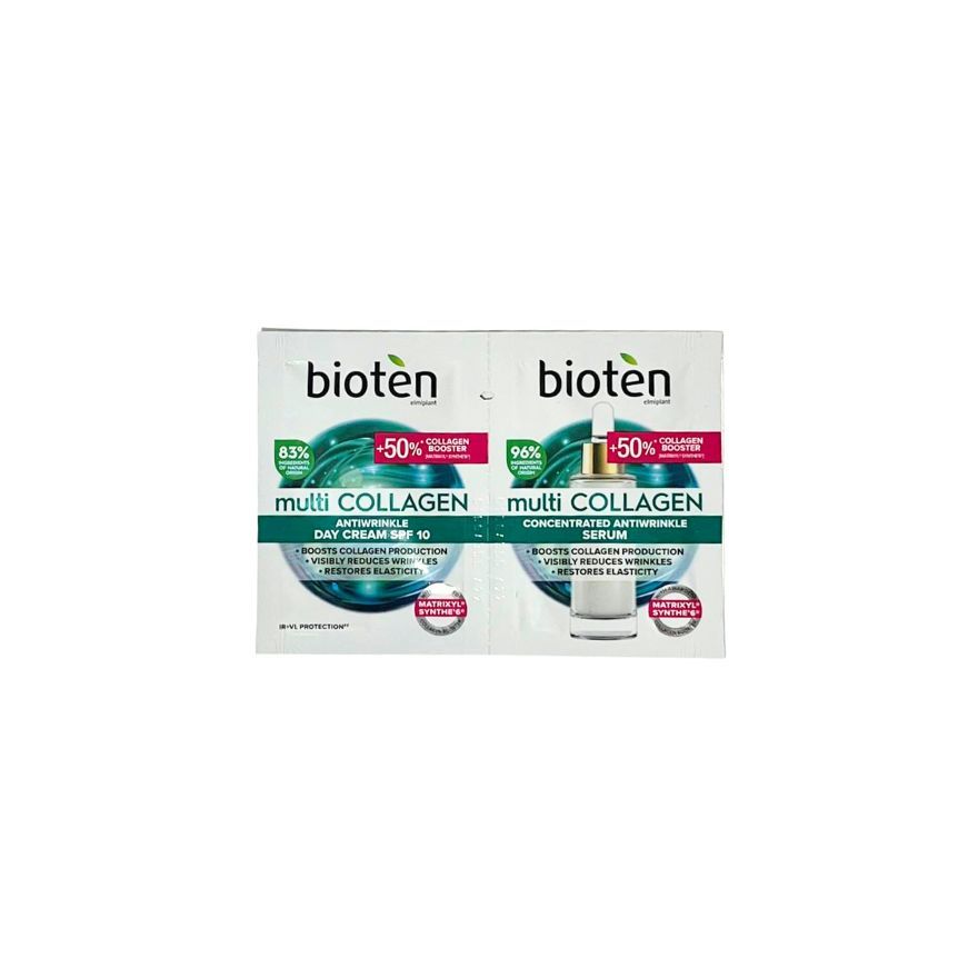 BIOTEN Sachet Day Cream Multi Collagen 2ml + Face Serum 2ml | Shopee ...