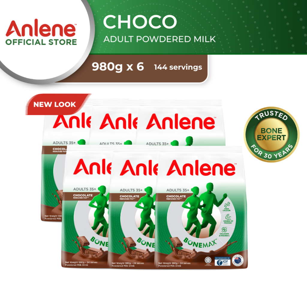 Anlene Bonemax Adult Milk Powder Chocolate 980G x6 | Shopee Philippines