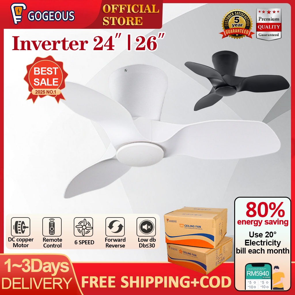 Nordic Ceiling Fan 52inch 5 Blades Fan Big Size With Remote Control ...