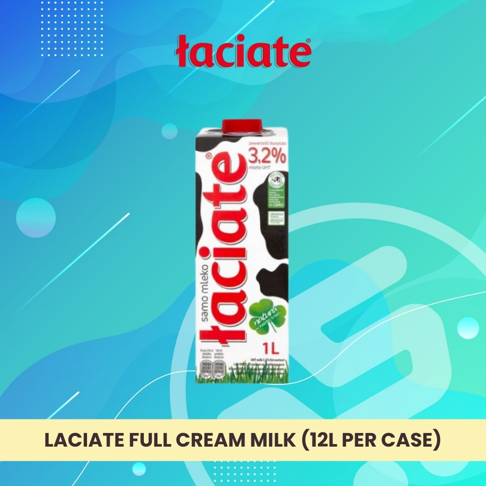 Laciate Full Cream Milk 12L per case | UHT Milk | One (1) Case Per ...