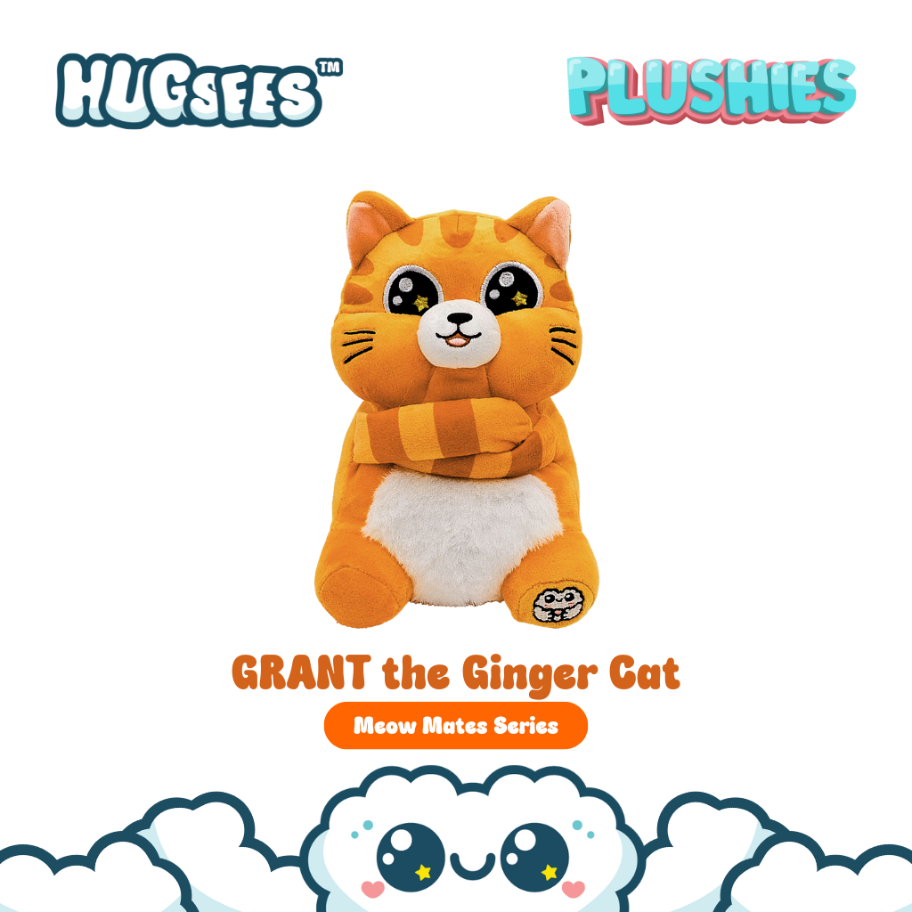 HUGsees™ Plushies - Meow Mates: GRANT the Ginger Cat | Shopee Philippines