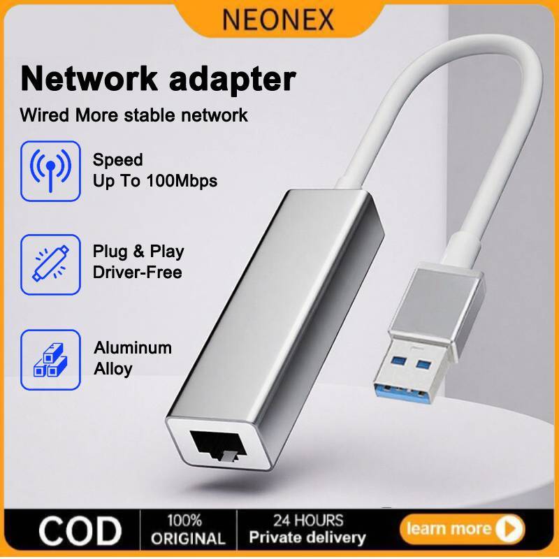 Wired LAN Adapter Aluminum Alloy usb2.0 To RJ45 Gigabit Ethernet usb To ...