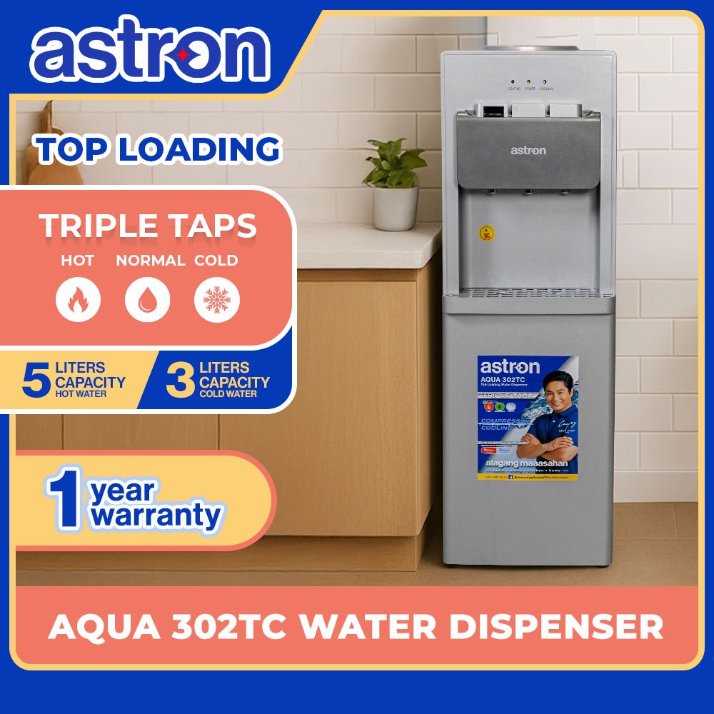 Astron AQUA302TC Top Load Electronic Water Dispenser - Hot, Normal and ...