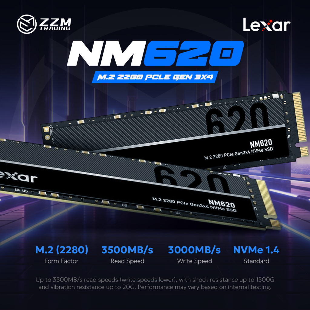 Lexar NM610 PRO 500GB/1TB | NM620 512GB PCIe NVMe M.2 2280 SSD | ZZM ...