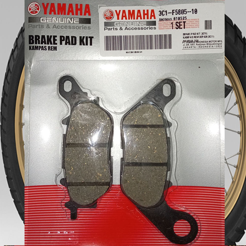Genuine Yamaha Rear Brake Pad NMAX V1/V2, Aerox / Front Mio i 125, Mio ...