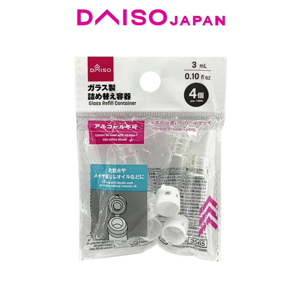 Daiso Glass Refill Container 3mL (4pcs) | Shopee Philippines