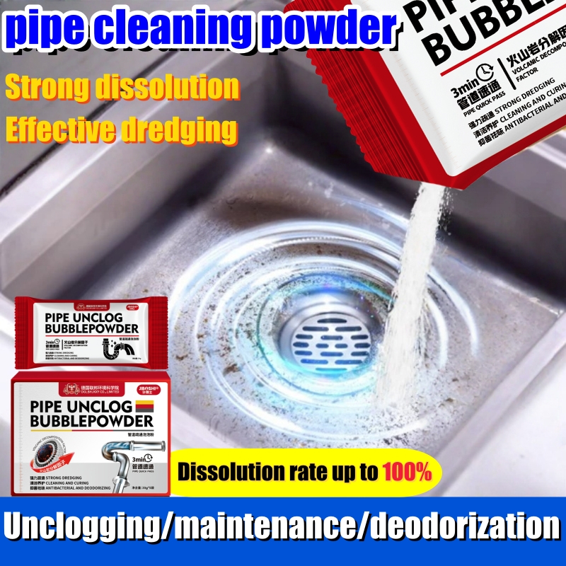 Aurae pipe cleaner quickly decomposes kitchen pipes and unclogs and ...
