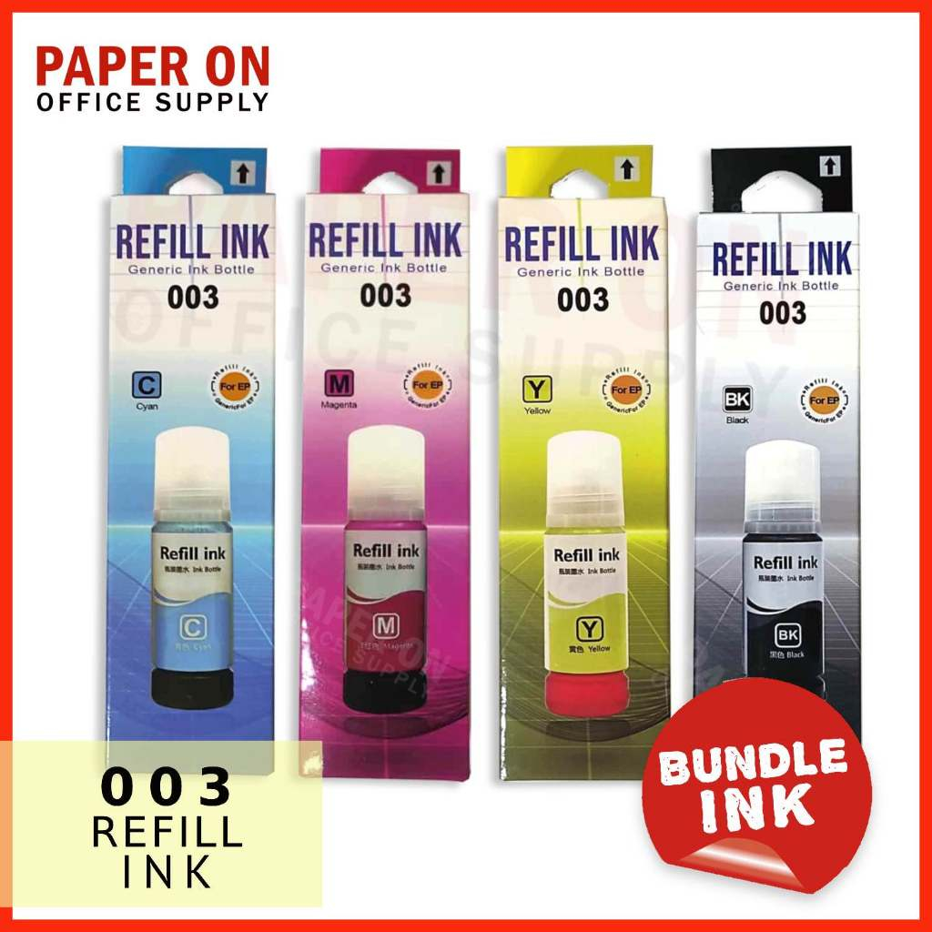 Refill Ink 003 Generic / Replacement Ink (Bundle Ink) | Shopee Philippines