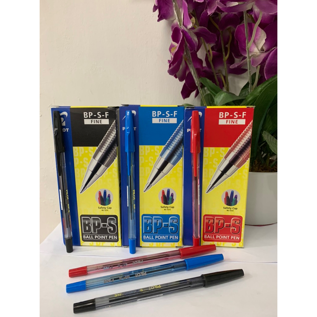 PILOT BP-S-F Fine Ball Point Pen by pc (Black Blue and Red) | Shopee ...