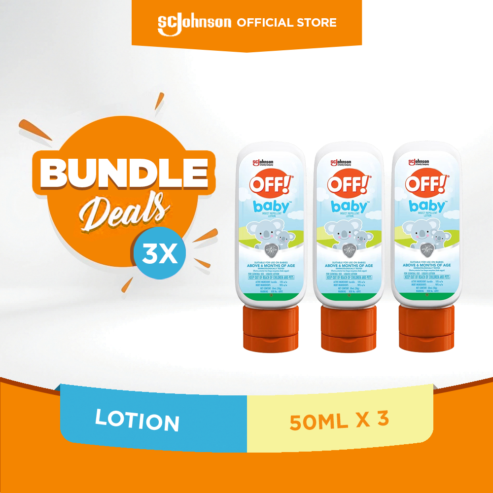 OFF! Mosquito Repellent Lotion - Baby (50ml x 3) | Shopee Philippines
