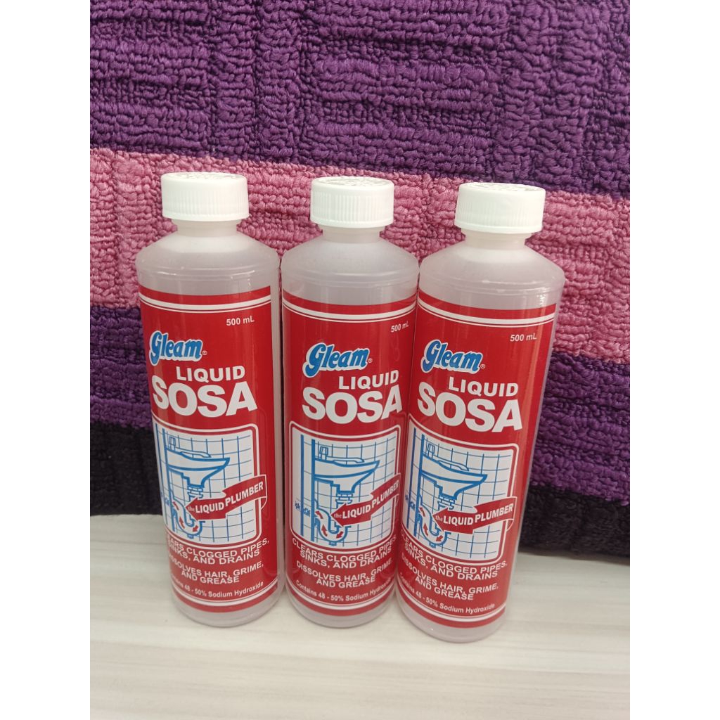 Gleam liquid sosa(sink & drain declogger) 500ml | Shopee Philippines
