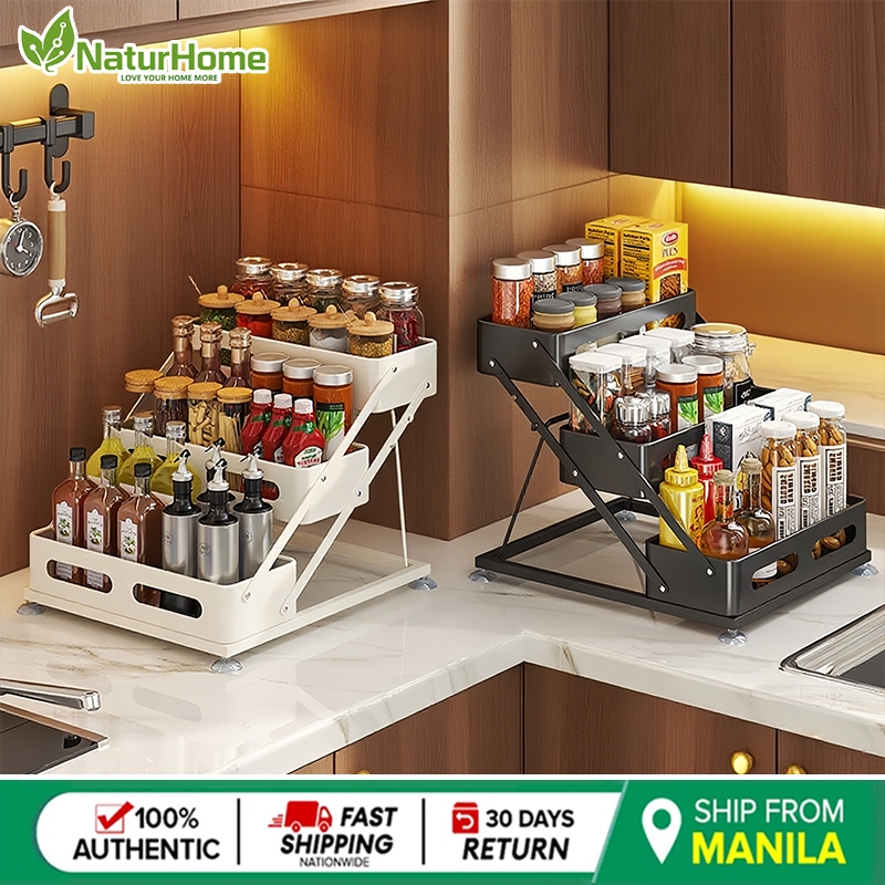3Tier Kitchen Condiment Storage Rack Metal Kitchen Spice Rack ...