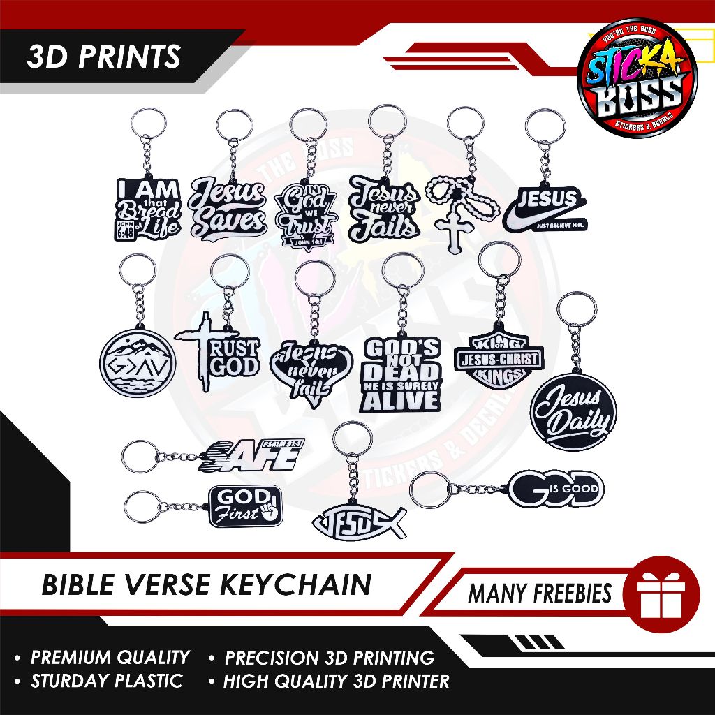 BIBLE VERSE KEYCHAIN - HIGH QUALITY 3D PRINTED KEYCHAINS【STICKABOSS ...