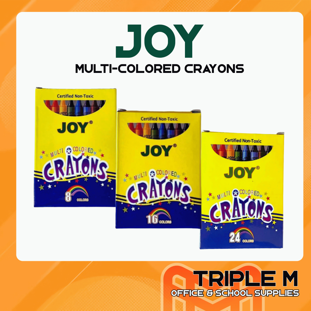 JOY Crayons Vibrant Colors (8 Colors, 16, Colors, 24 Colors) | Shopee ...