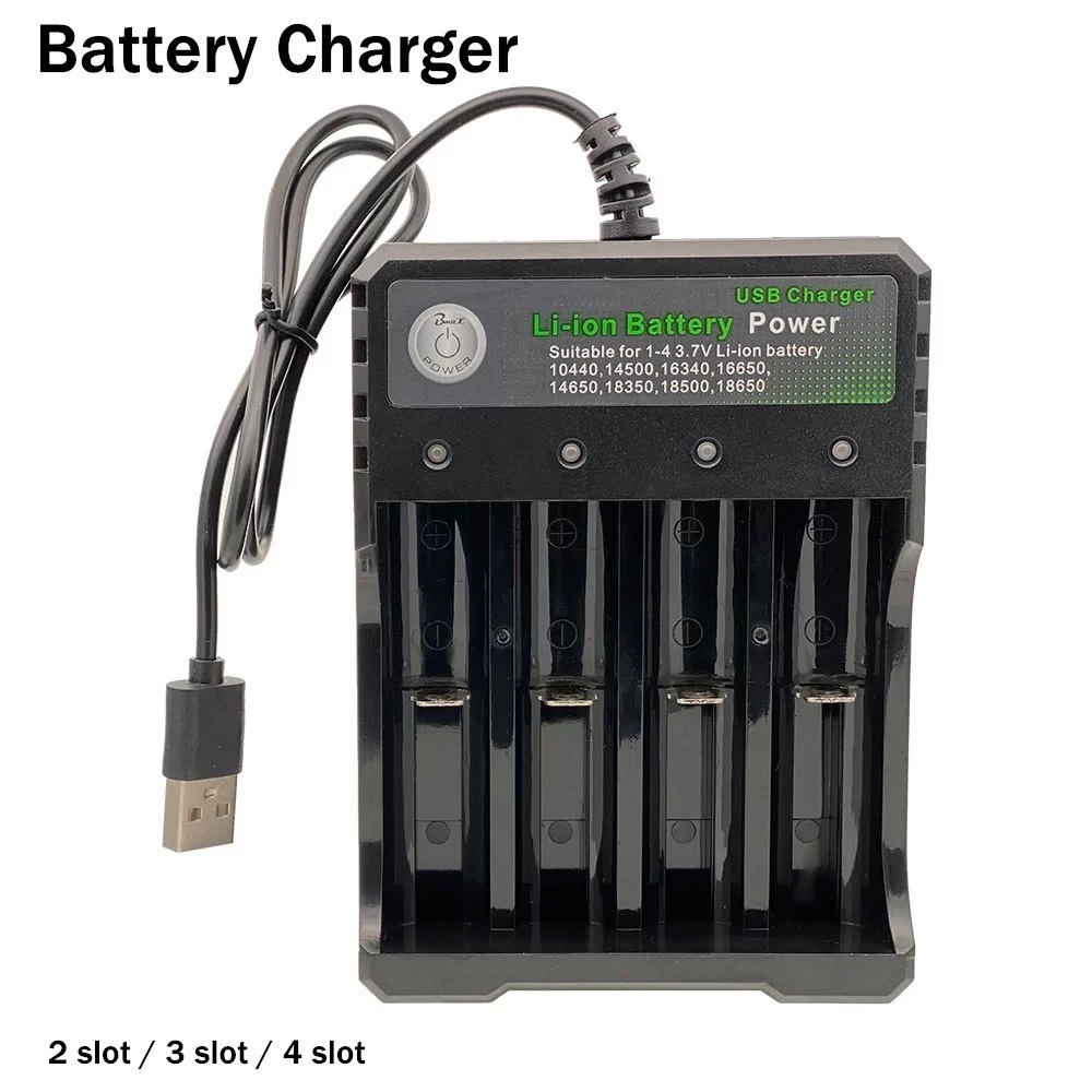 18650 Intelligent universal lithium-ion battery 4-slot charger ...
