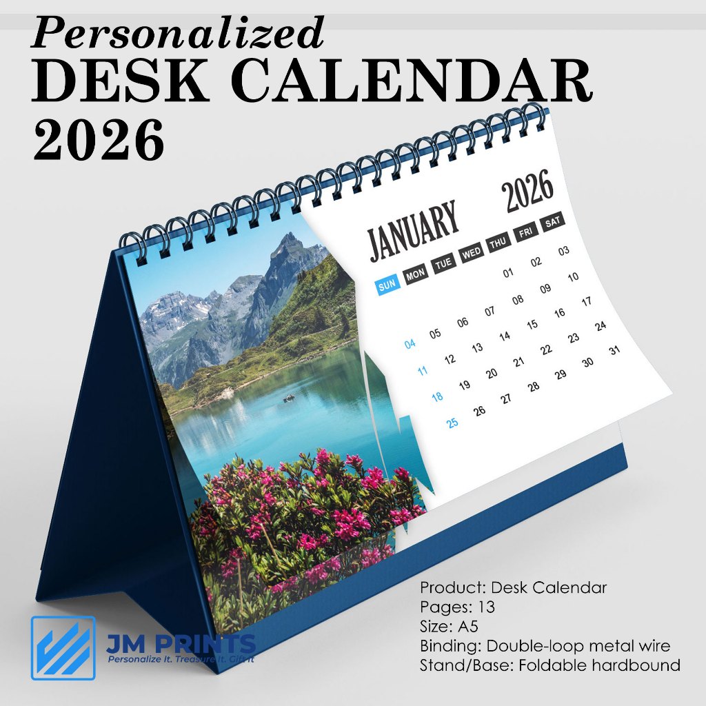 Personalized 2026 Desk Calendar A5 – 7 Pages Back to Back, Custom ...