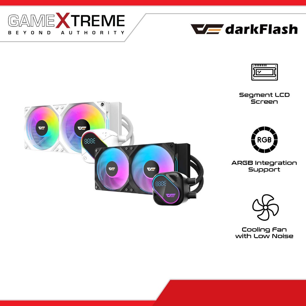DarkFlash CPU Cooler Explore DO-240 ARGB LCD 240mm AIO Liquid Cooler ...