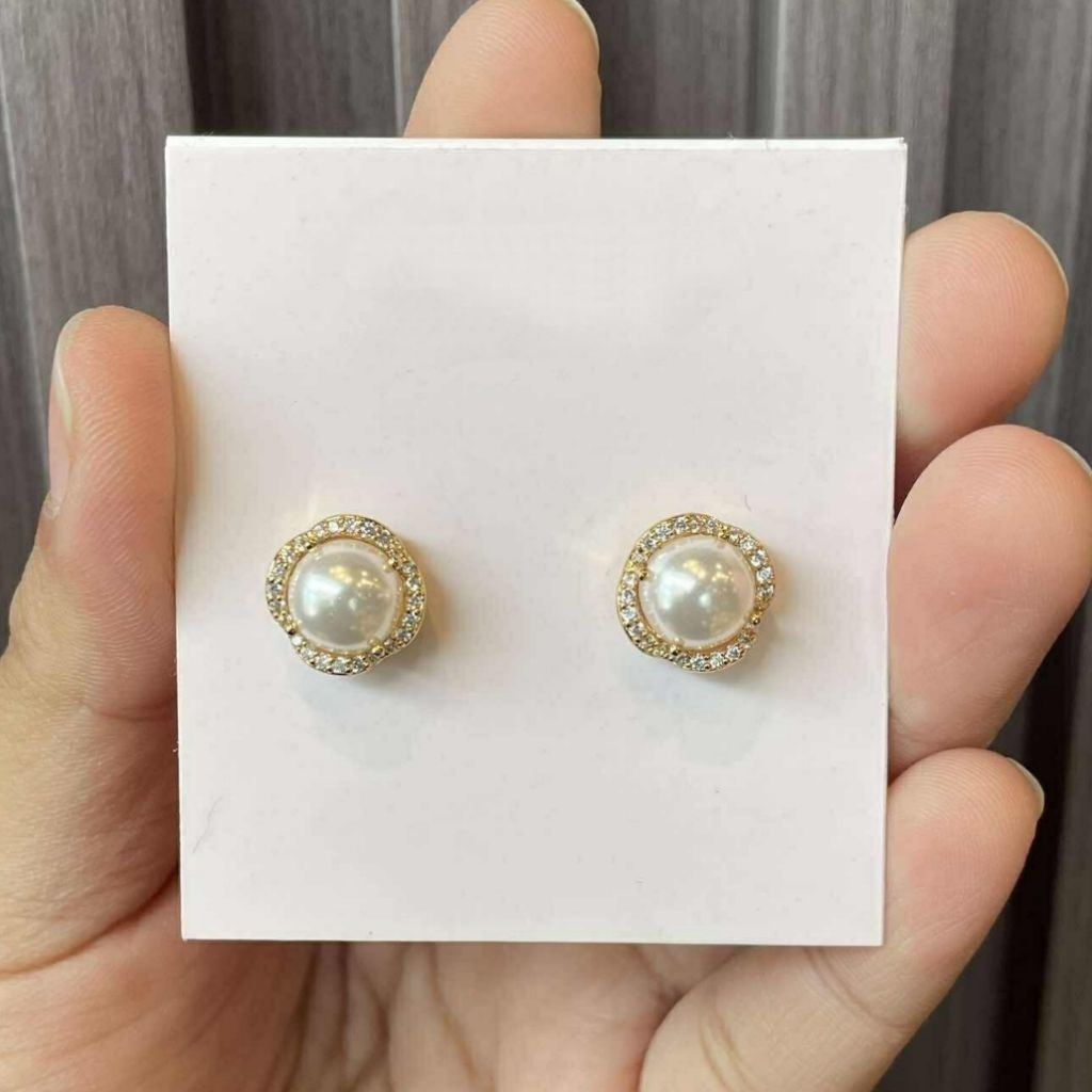 KS NY Earrings (Glass Pearl) | Shopee Philippines