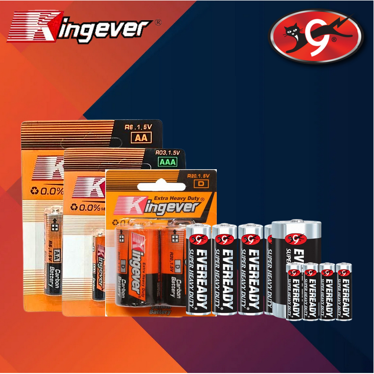Heavy duty king ever battery and eveready battery sold per pack and per ...