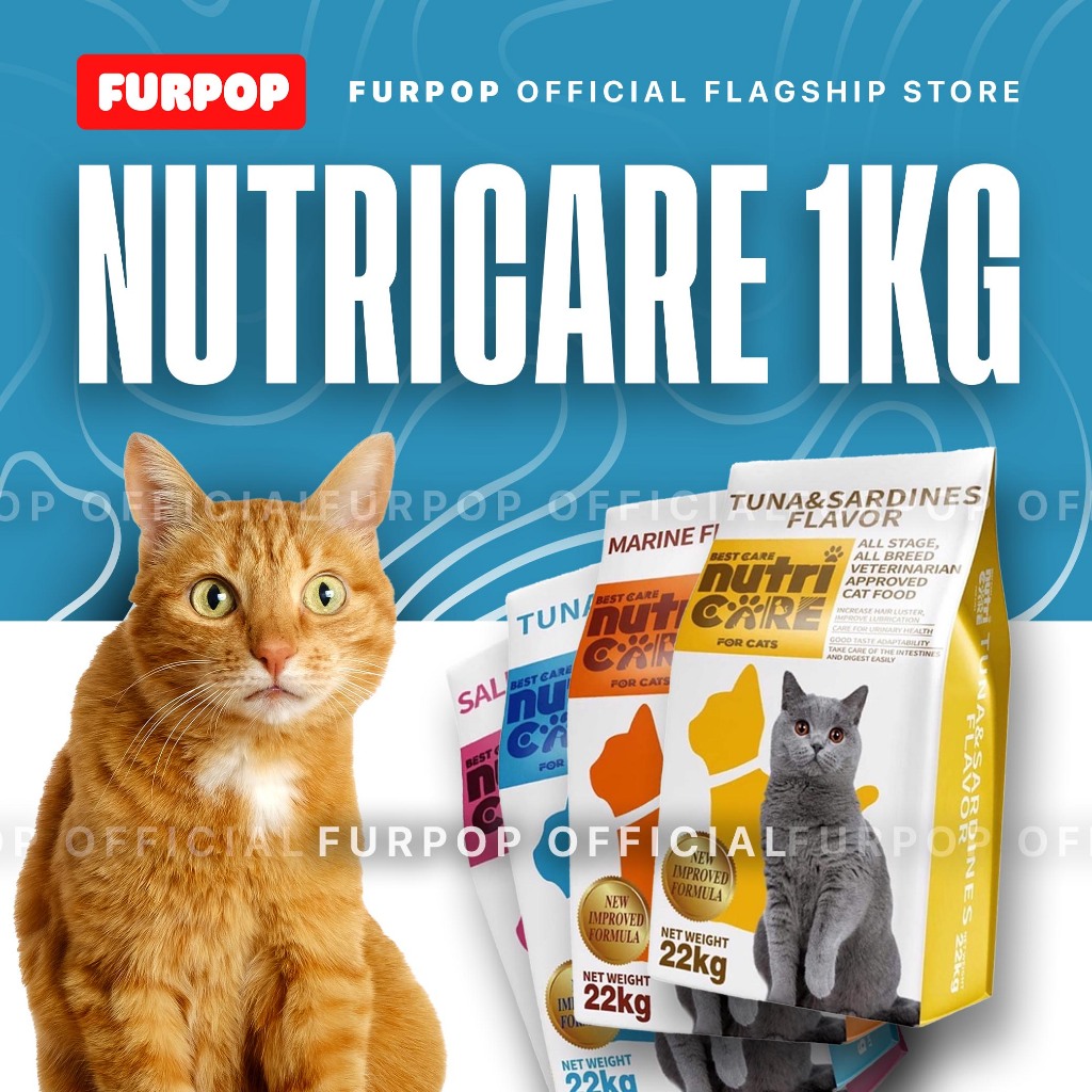 Nutricare Cat Pure Natural Dry Food All Stages Cat Food Repack 1KG ...