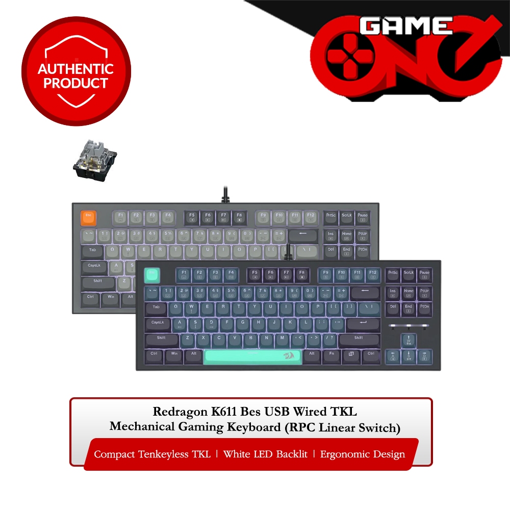 Redragon K611 Bes USB Wired TKL Mechanical Gaming Keyboard (RPC Linear Switch) | Shopee Philippines