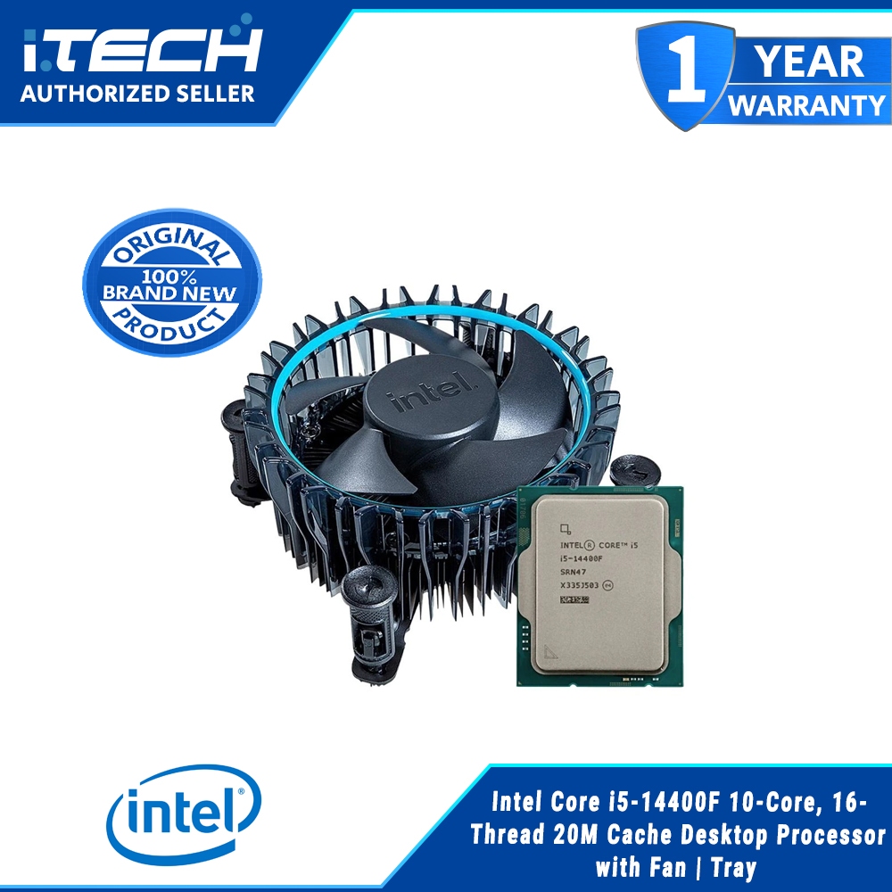 Intel Core i5-14400F 10-Core, 16-Thread 20M Cache Desktop Processor with Fan | Tray | Shopee ...