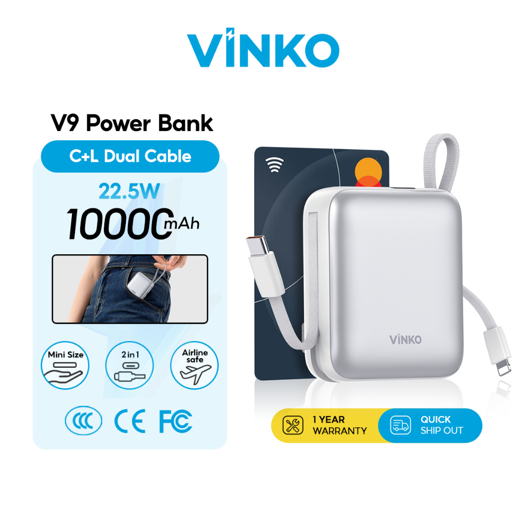 [CE clarified] VINKO Pocket V9 Power Bank CCC 22.5W Fast Charging ...