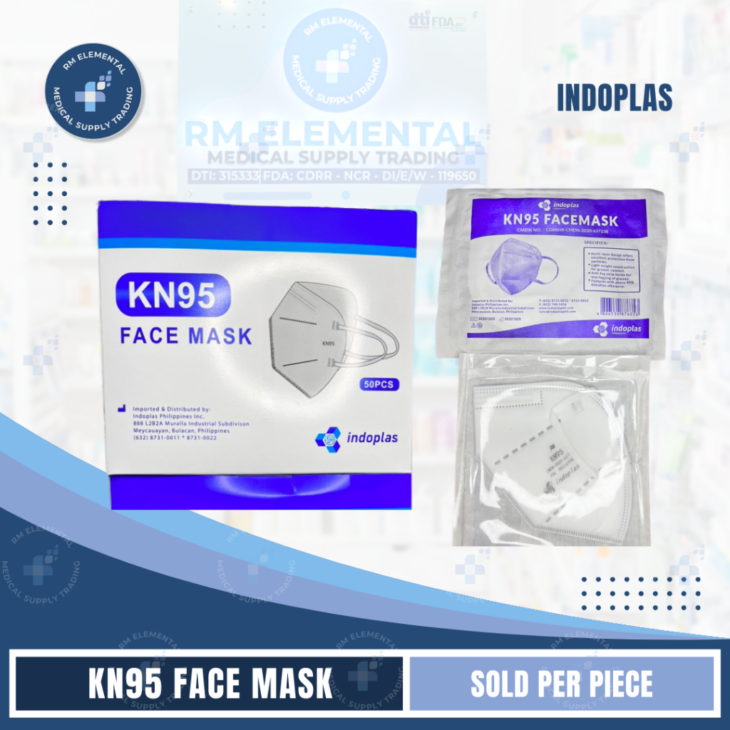 (piece) KN95 Disposable (INDOPLAS) Face Mask 1s, Sold Per Piece ...