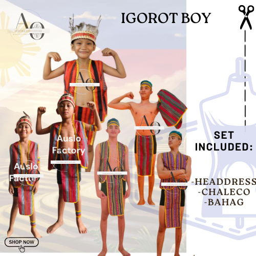 AAO MANUF Igorot Costume for Girls and Boys / Ethnic Attire Katutubong ...