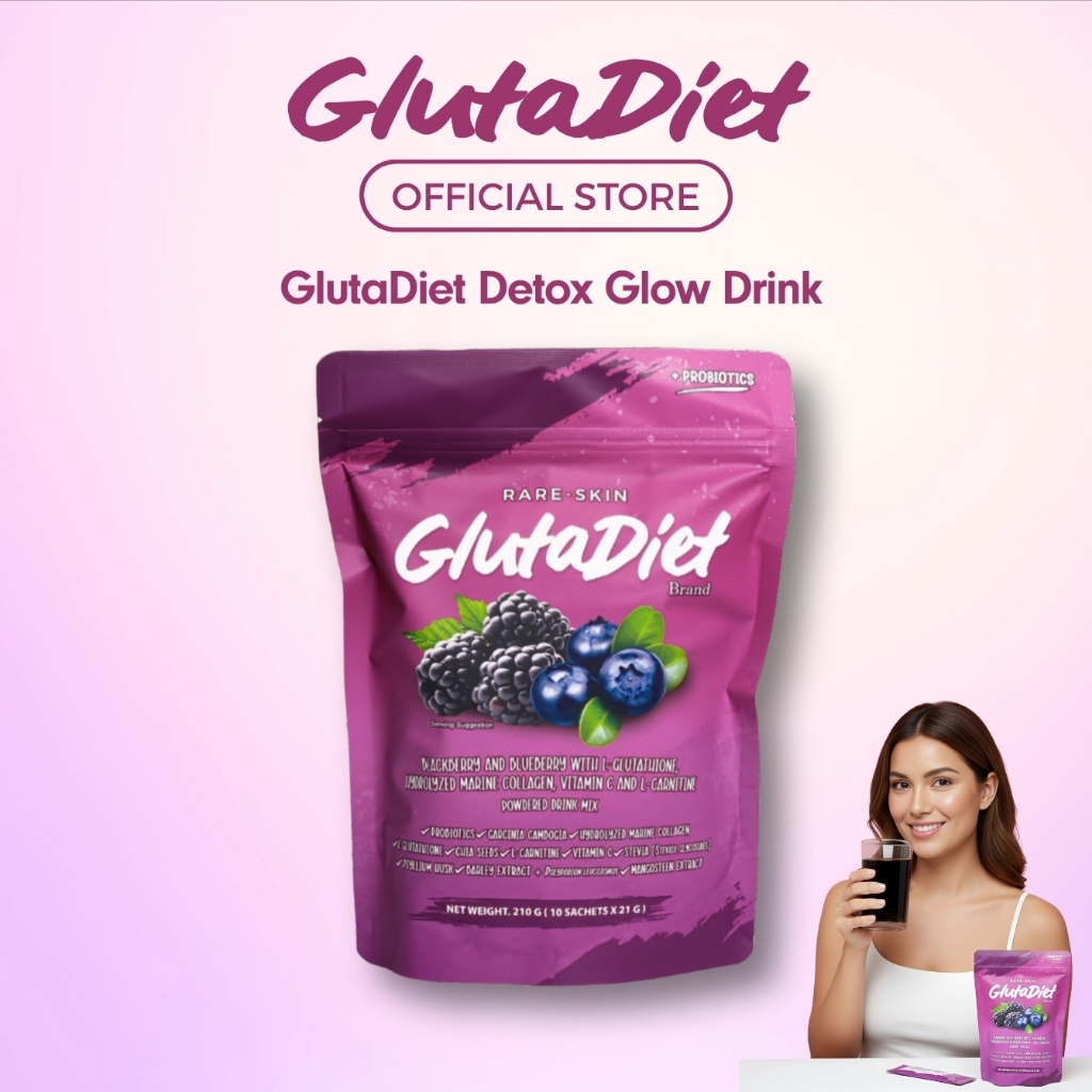 GlutaDiet Detox Glow Drink Slimming Whitening Gluta Diet Glutathione ...