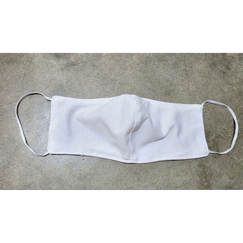Mask 2pcs Fabric Plain White Washable Face Mask 2pcs per set | Shopee ...
