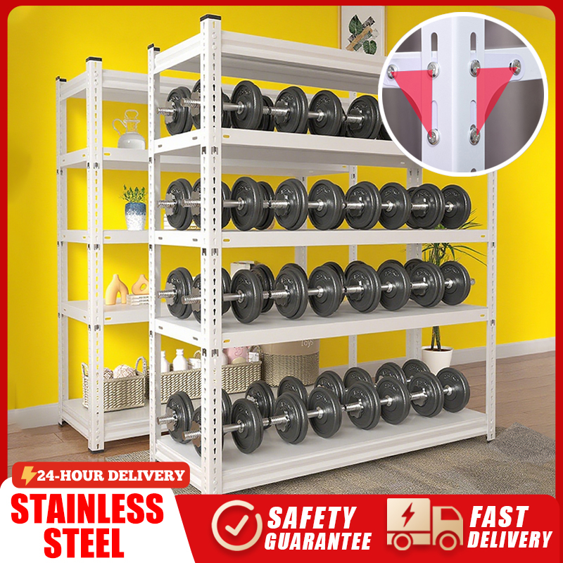 Metal shelves Steel Rack 3/4/5 layer Steel Rack Rack Organizer ...
