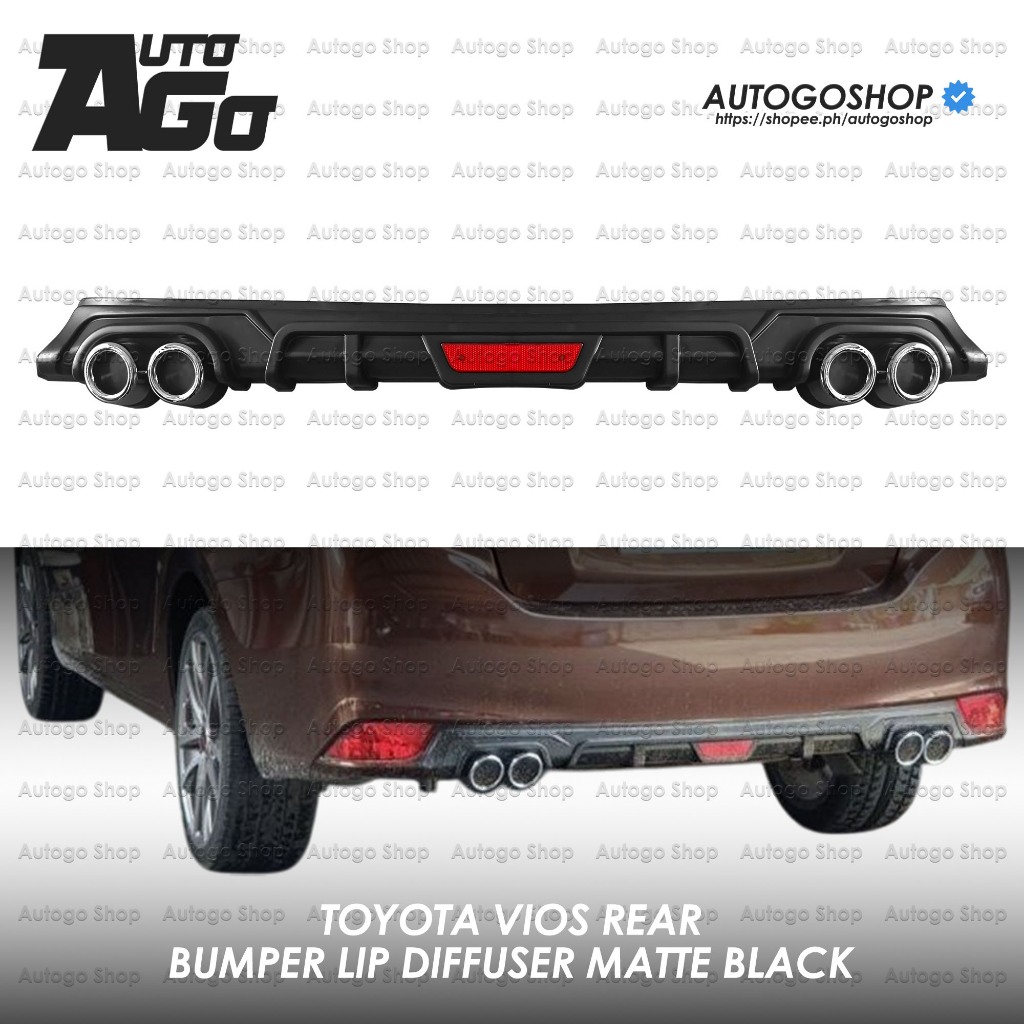 Toyota Vios 2013 to 2018 3RD GEN SUPERMAN Rear Bumper Lip Diffuser ...