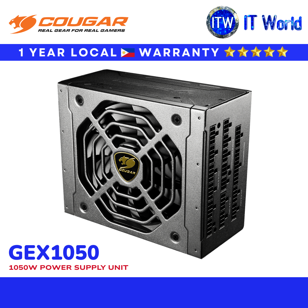 Cougar GEX 1050 1050W 80 Plus Gold Fully Modular ATX Power Supply Unit ...