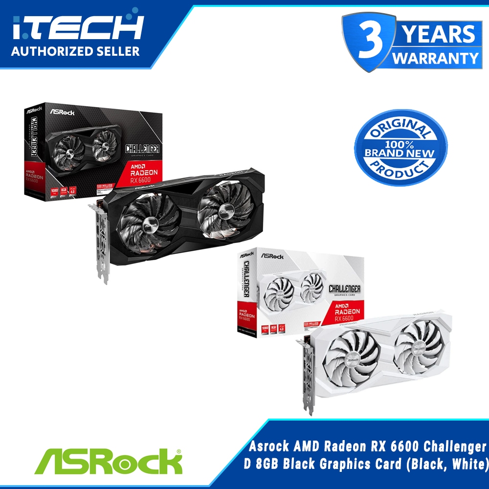 Asrock AMD Radeon RX 6600 Challenger D 8GB Graphics Card | Shopee ...