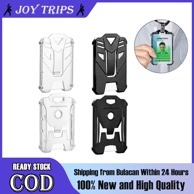 Badge ID Cards Heavy Duty Protective Cover Black Vertical Card Cover ...