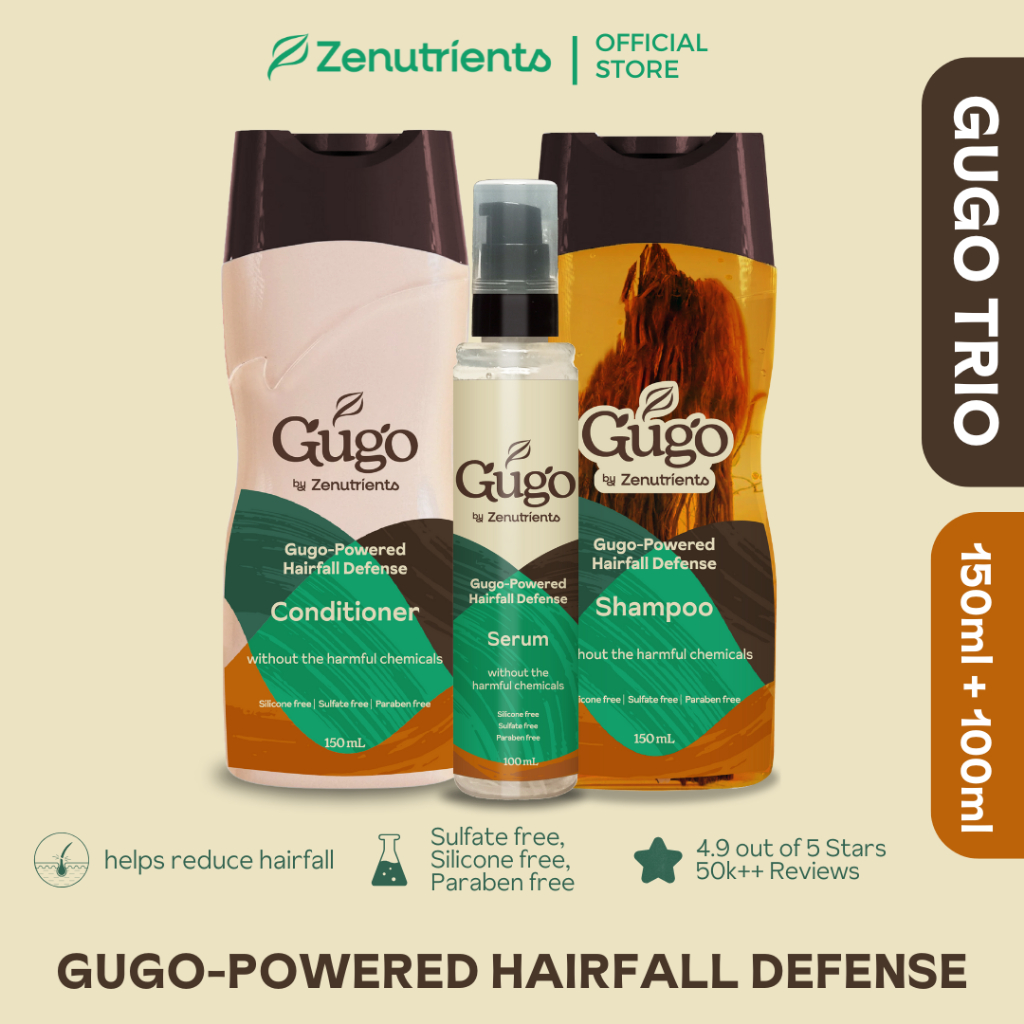 Zenutrients Gugo Trio Set 150mL Shampoo & Conditioner + 100mL Serum ...