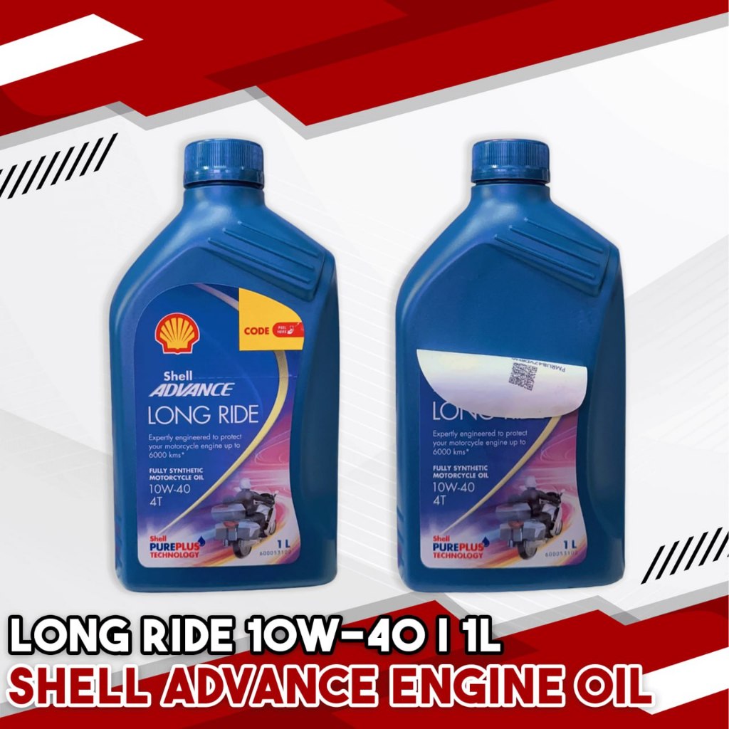 SHELL ADVANCE ENGINE OIL 4T LONG RIDE 10W-40 1L | Shopee Philippines