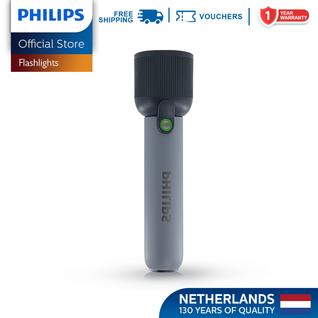 PHILIPS 3W Rechargeable LED Flashlight Torch | 400 Lumens | 150m Range ...
