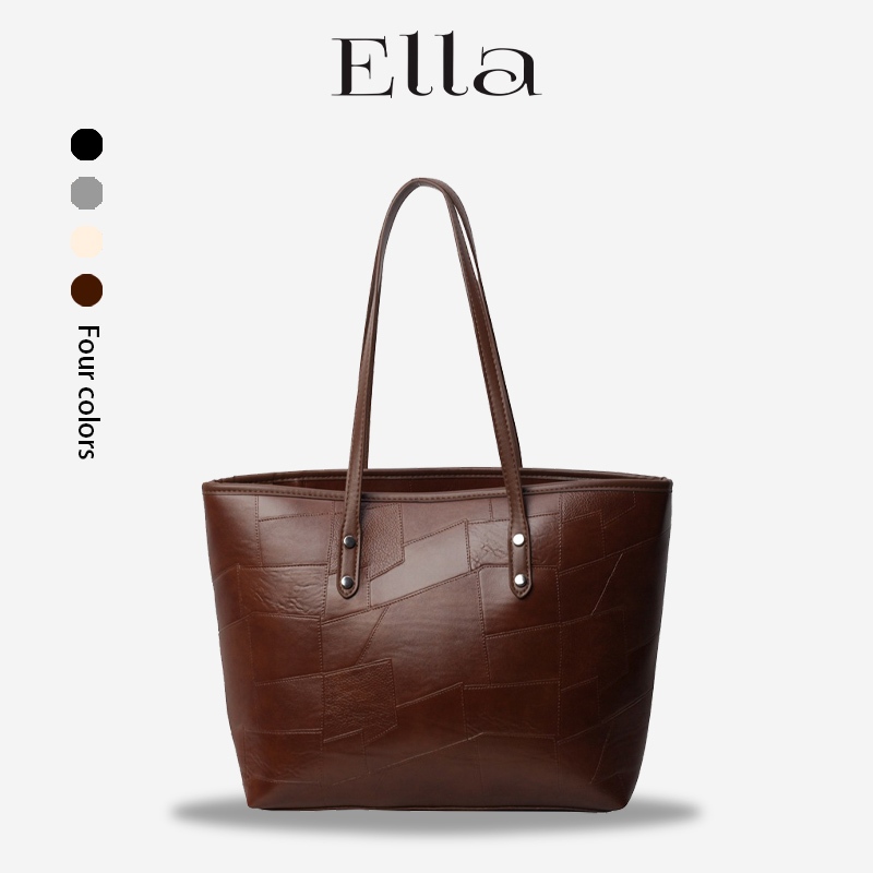 Ella Fashion Soft Leather Simple Women's Handbag Retro Commuter ...
