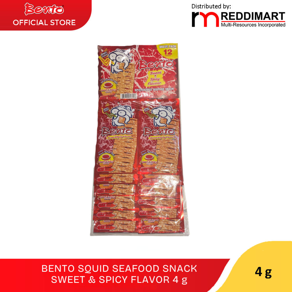 Bento Seafood Snack Value Pack (4G x 12 sachets) - Sweet and Spicy ...