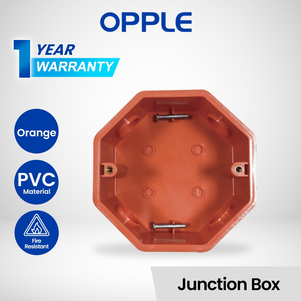 Octagon Electrical Junction Box and Cover Orange | Shopee Philippines