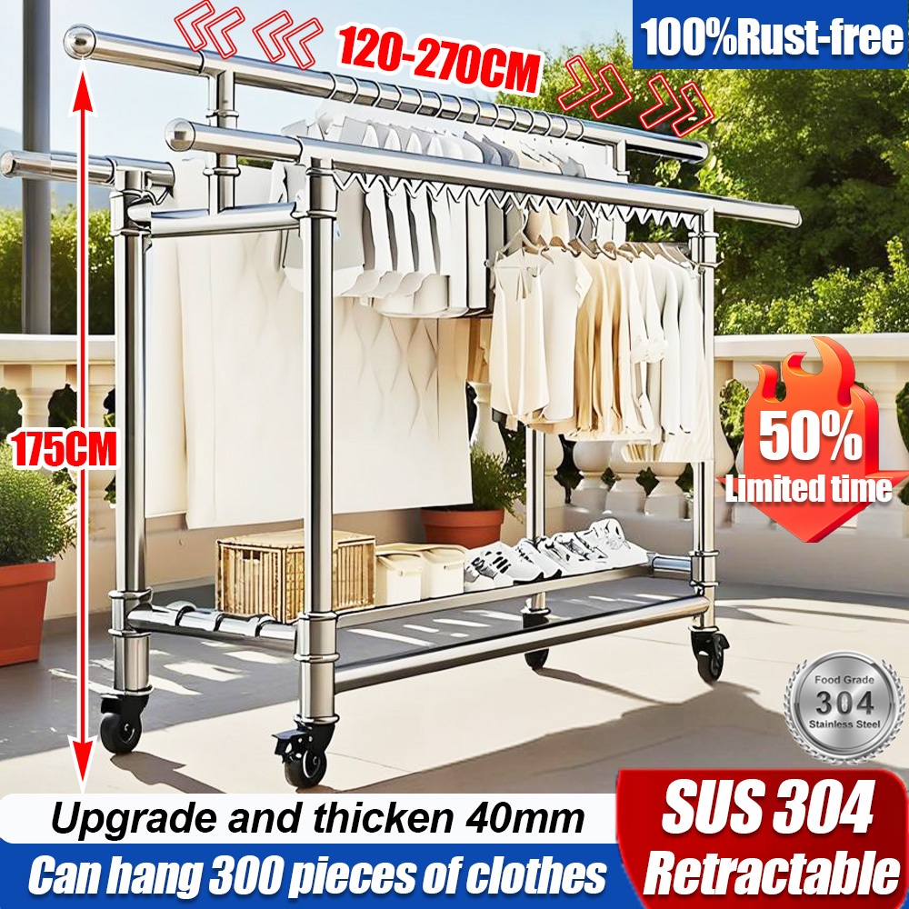 Foldable Sampayan Stainless Steel Clothes Hanger Drying Rack sampayan ...