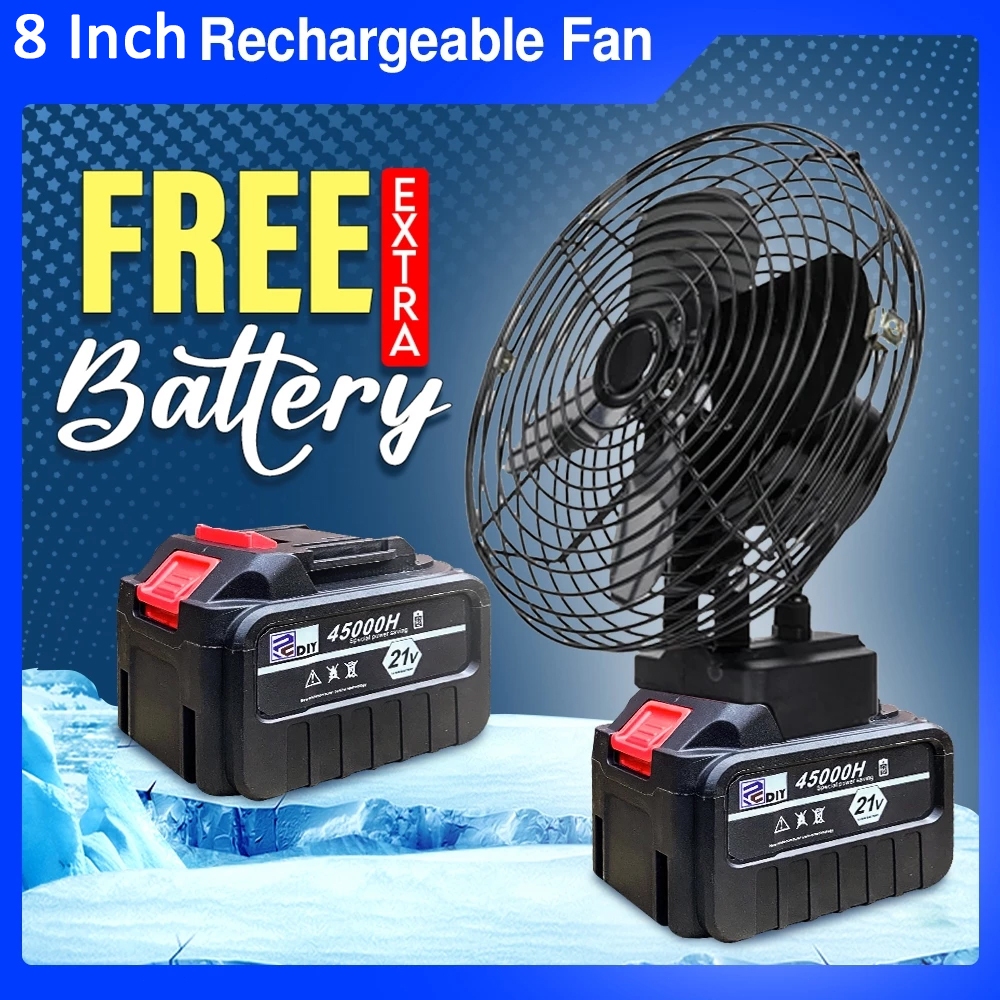 8 inch Portable Fan High Power Outdoor Desktop Cooling Fans Adjustable ...