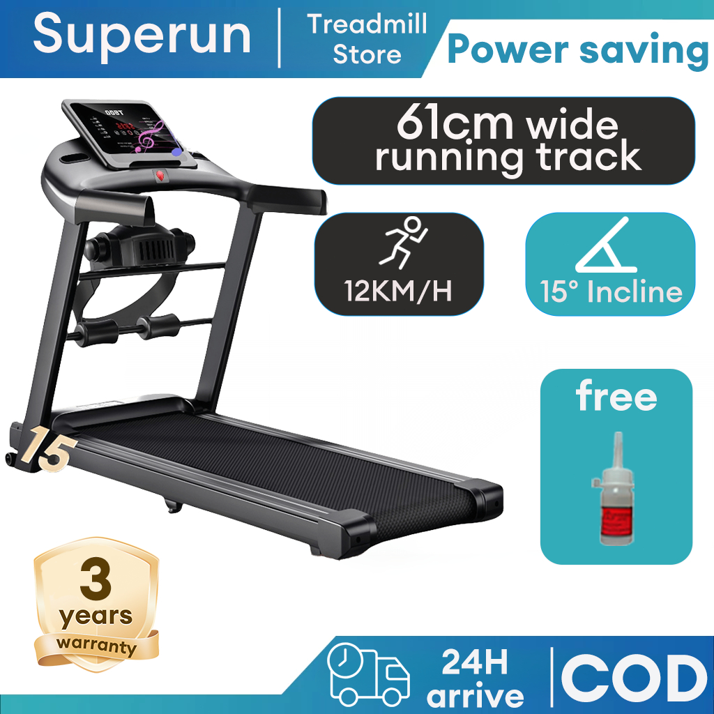 Electric treadmill with adjustable slope Heavy duty treadmill 61cm ...