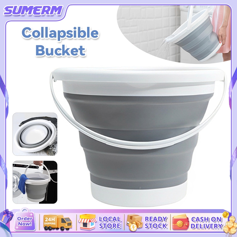Collapsible Bucket 5L Foldable and Extendable Multifunctional Bucket ...