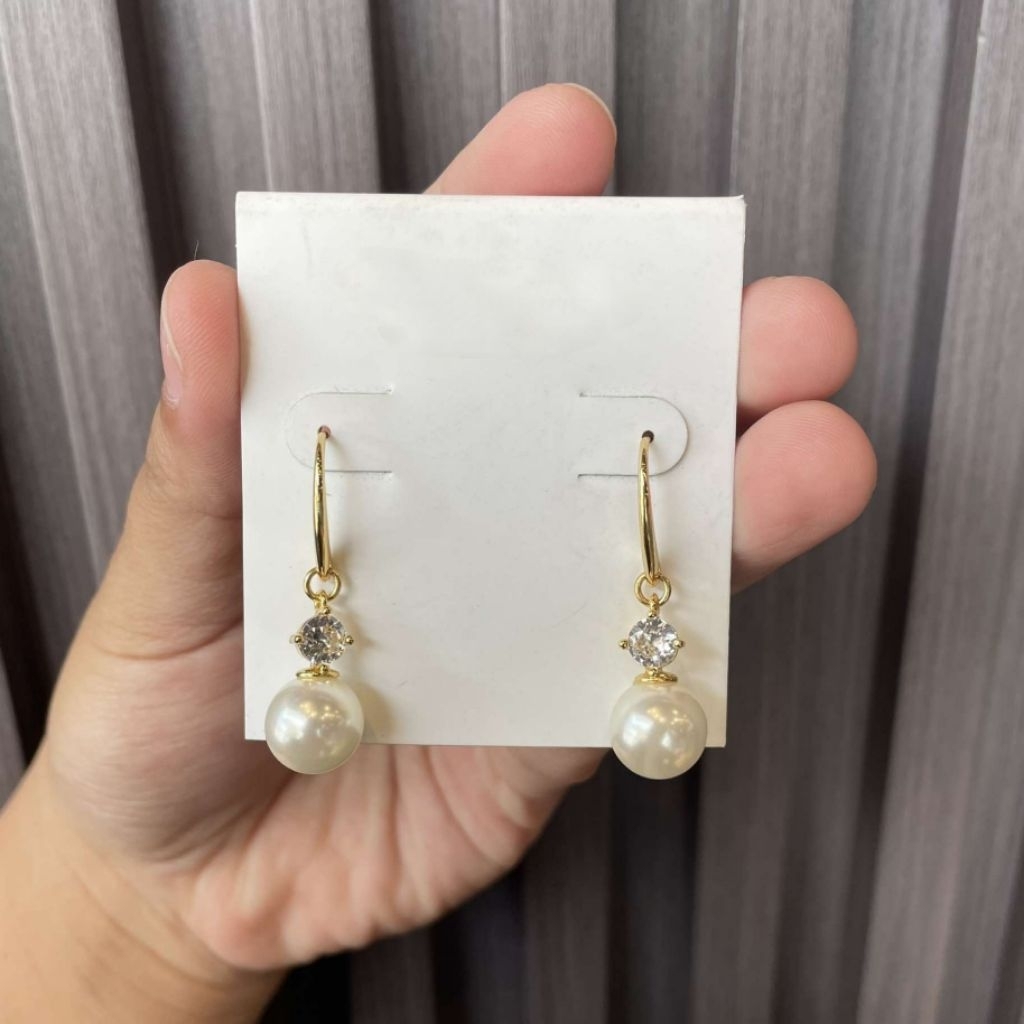 KS NY Earrings (Glass Pearl) | Shopee Philippines