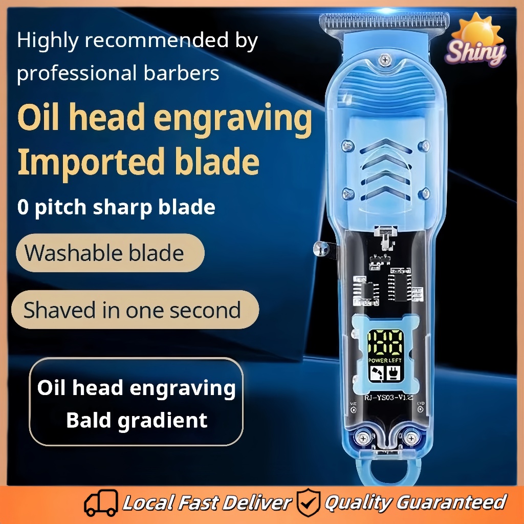 SHINY Professional Hair Clippers Rechargeable Haircut Razor Trimmer ...