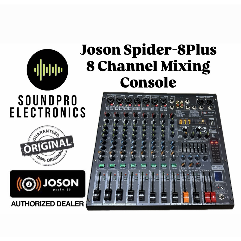 Joson Spider-8Plus 8Channel Mixing Console | Shopee Philippines