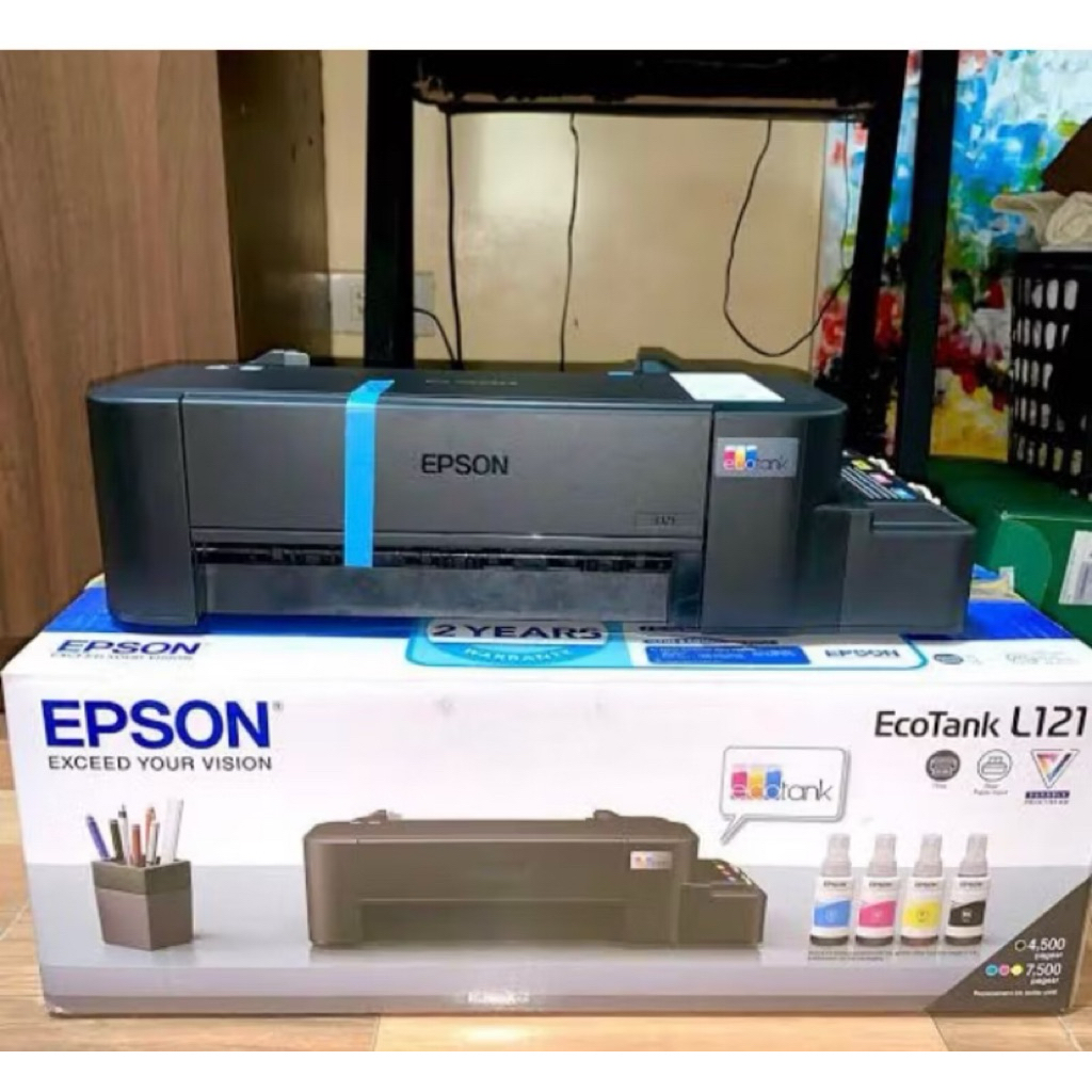 Brand new EPSON L121 Printer with ink | Shopee Philippines